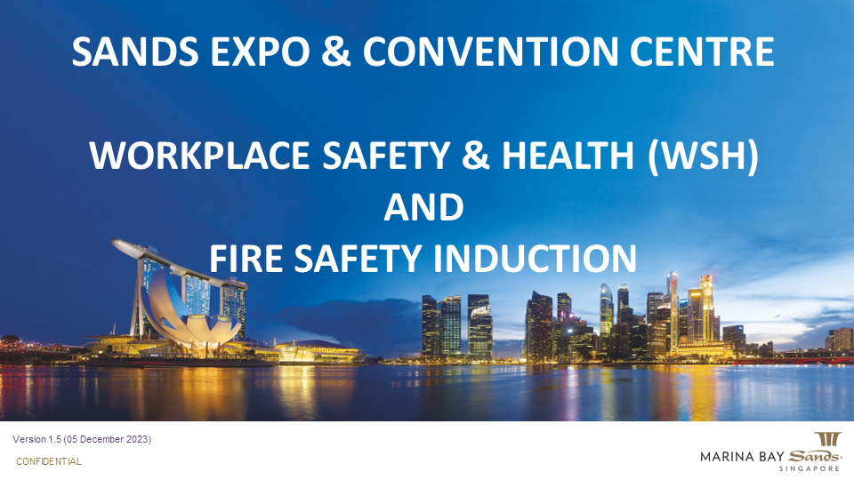 Sands Expo and Convention Centre WSH Industry Briefing | WSH Industry ...